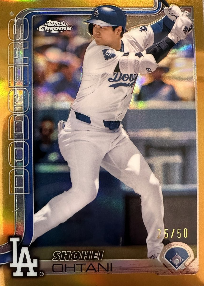 Shohei Ohtani 2025 Topps Chrome #1 Gold Refractor /50 Price Guide - Sports Card Investor