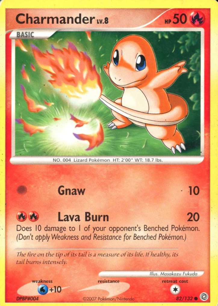 Charmander 2007 Diamond & Pearl: Secret Wonders #082/132 Base Price ...