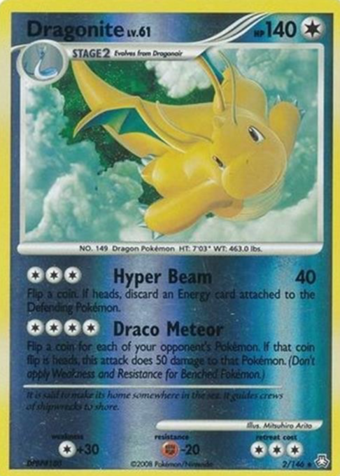 Dragonite 2008 Diamond & Pearl: Legends Awakened #002/146 Reverse Holo Price Guide - Sports Card ...