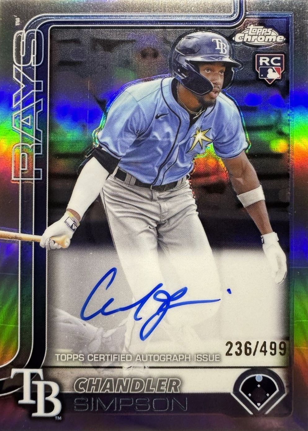 Chandler Simpson 2025 Topps Chrome #RA-CSI Rookie Autographs ...