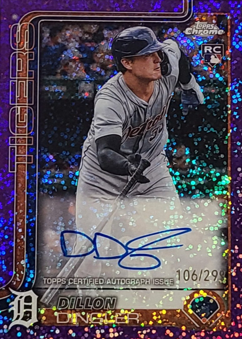 Dillon Dingler 2025 Topps Chrome #RA-DD Rookie Autographs - Purple ...