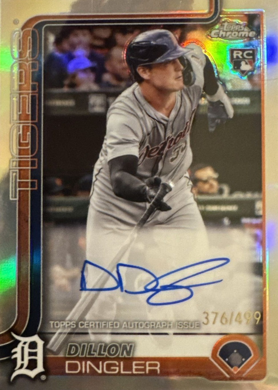 Dillon Dingler 2025 Topps Chrome #RA-DD Rookie Autographs - Refractor ...