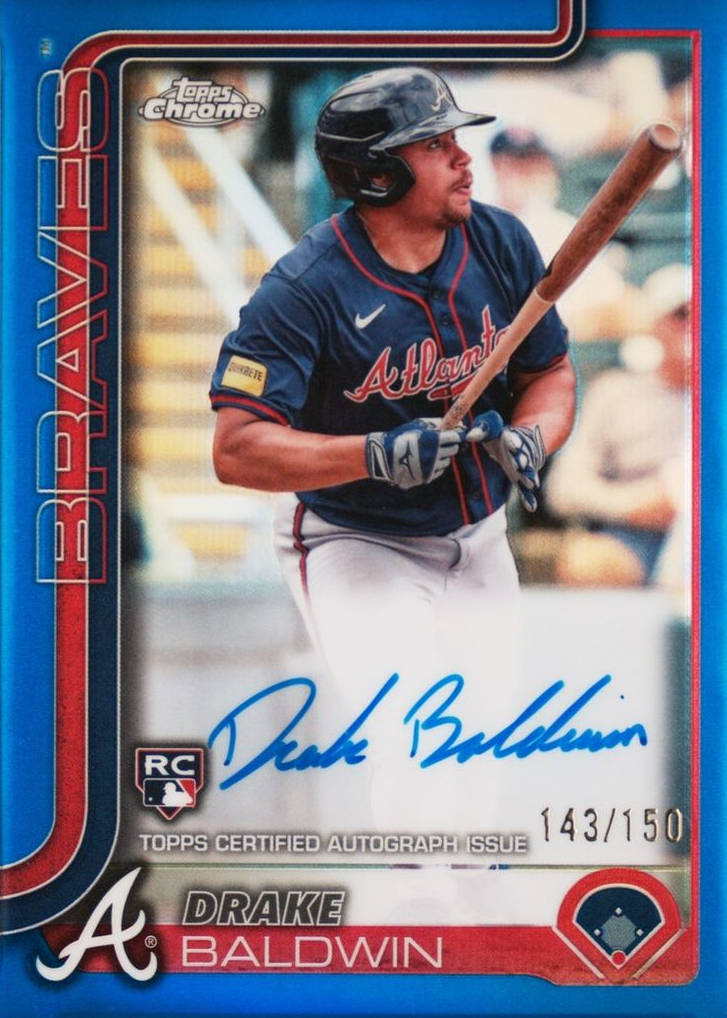Drake Baldwin 2025 Topps Chrome #RA-DBA Rookie Autographs - Blue ...