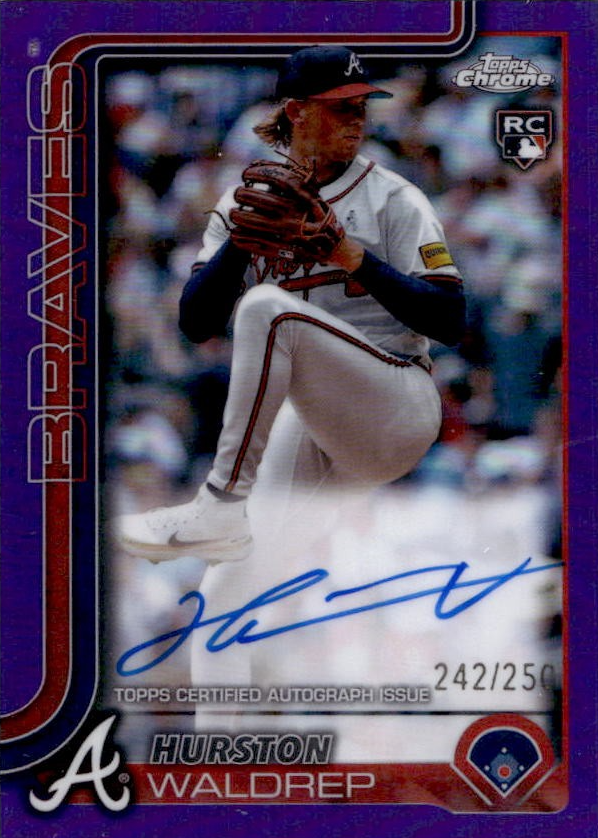 Hurston Waldrep 2025 Topps Chrome #RA-HW Rookie Autographs - Purple ...