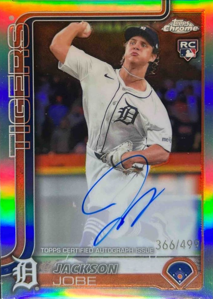 Jackson Jobe 2025 Topps Chrome #RA-JJO Rookie Autographs - Refractor ...
