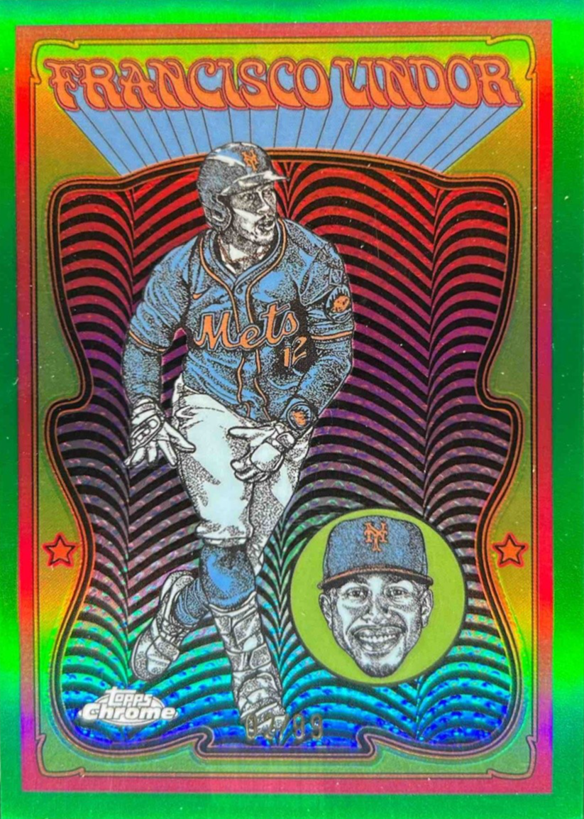 Francisco Lindor 2025 Topps Chrome #UV-8 Ultraviolet All-Stars - Green ...