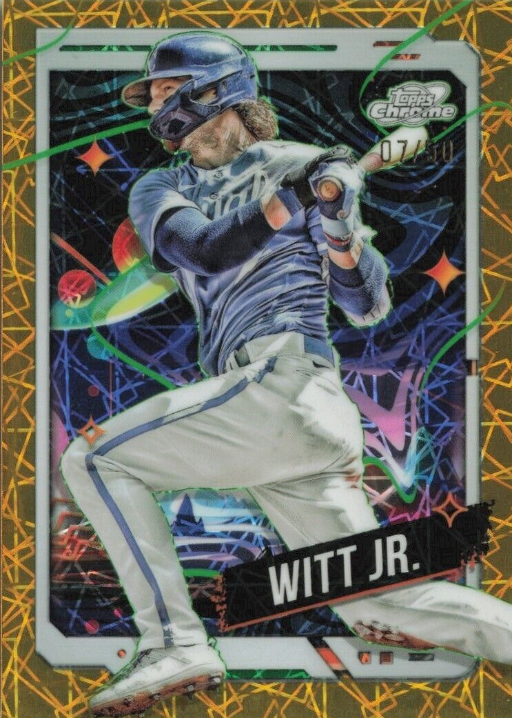 Bobby Witt Jr. 2024 Topps Chrome Cosmic #81 Gold Interstellar Refractor ...