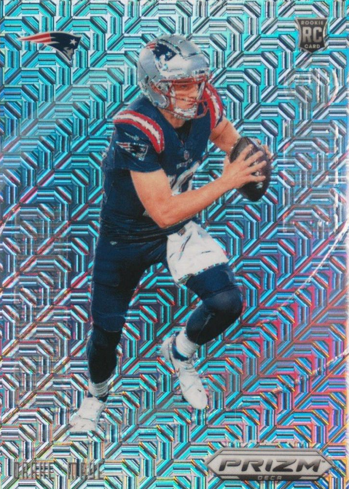 Drake Maye 2024 Prizm Deca #2 Downtown Bound - Mojo /30 Price Guide ...