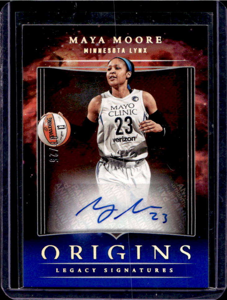 Maya Moore 2024 Origins WNBA #LS-MM Legacy Signatures - Blue /25 Price ...