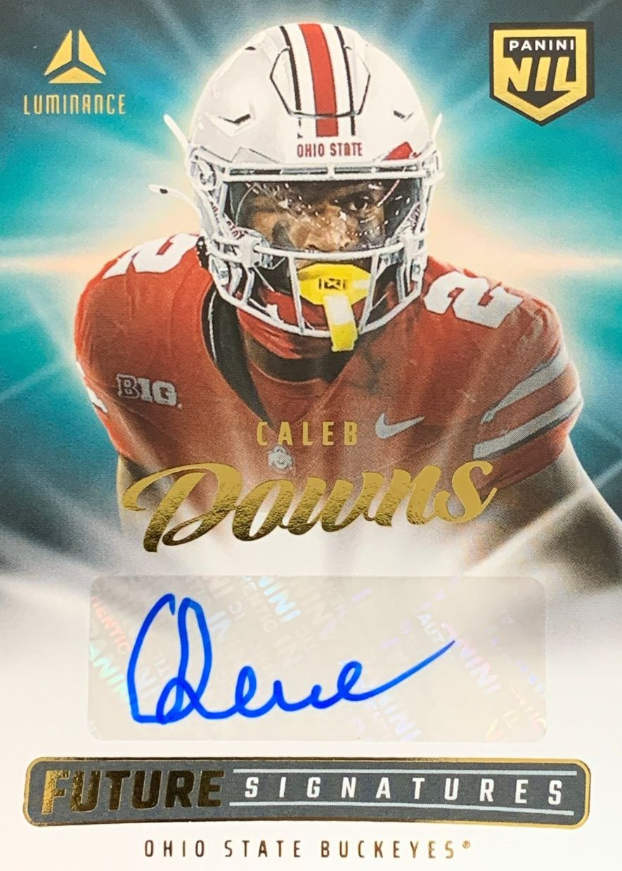 Caleb Downs 2025 Luminance #NIL-CDS Future Signatures NIL Price Guide ...