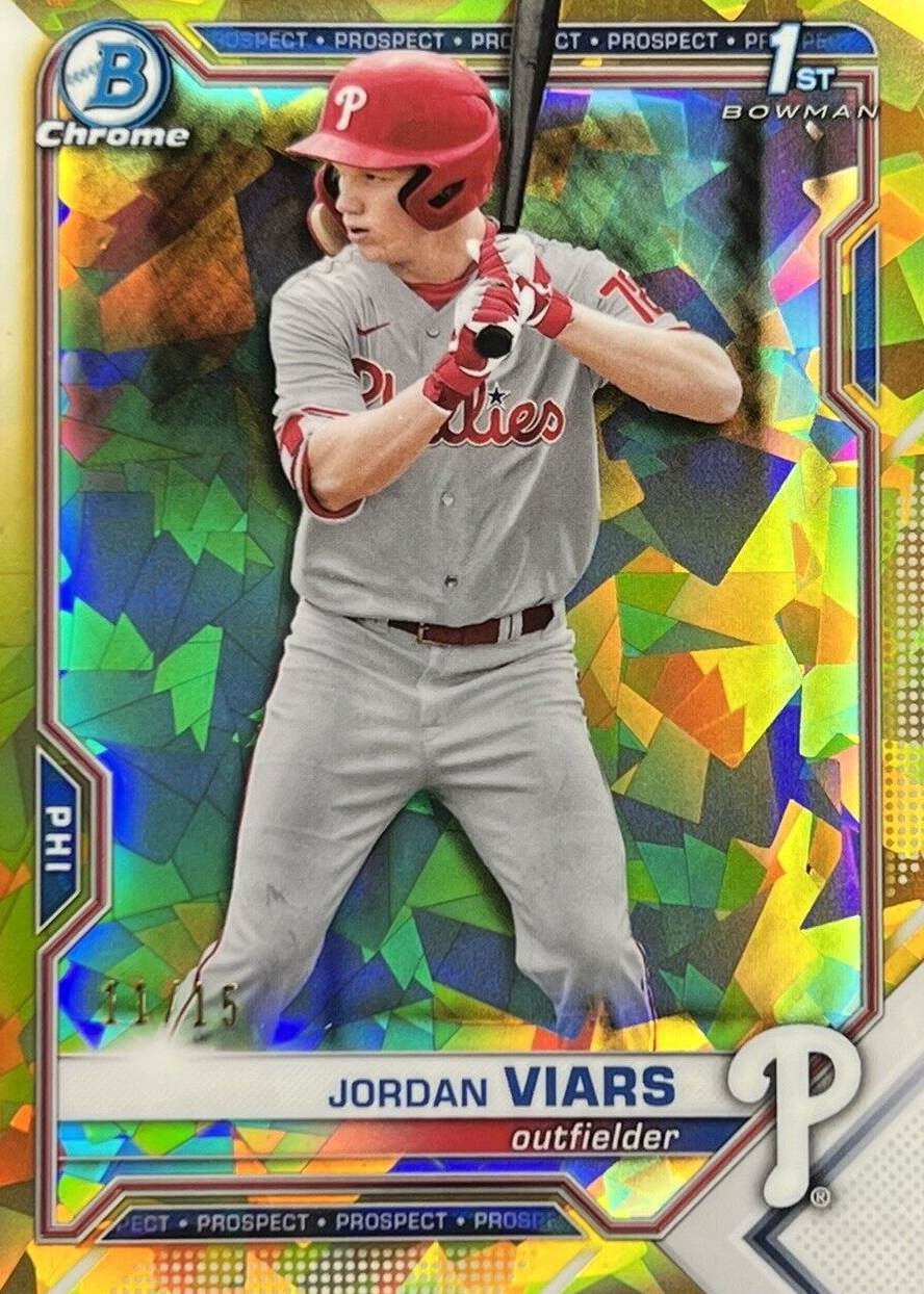 Jordan Viars 2021 Bowman Draft Sapphire Edition #BDC-132 Chrome - Gold ...