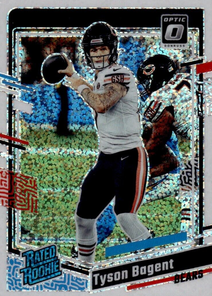 Tyson Bagent 2023 Optic #216 White Sparkle /(SSP) Price Guide - Sports ...