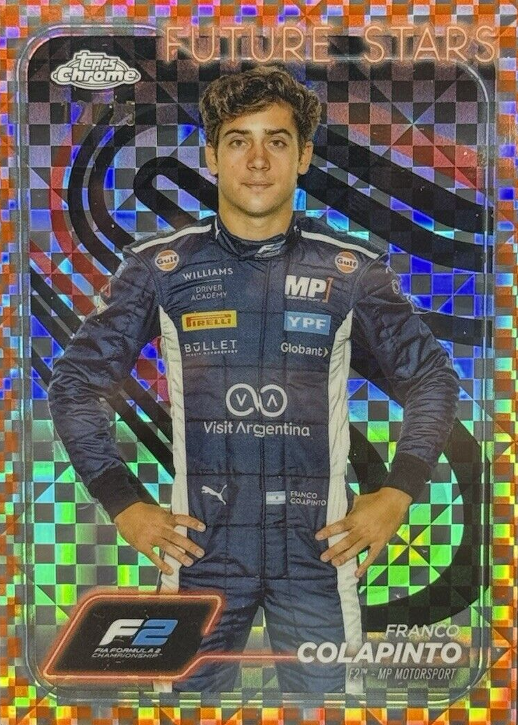 Franco Colapinto 2024 Topps Chrome Formula 1 #24 Orange Checker Flag ...