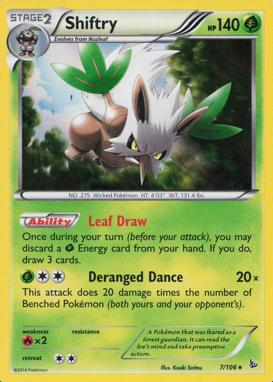 Shiftry 2014 XY: Flashfire #007/106 Holo Price Guide - Sports Card Investor