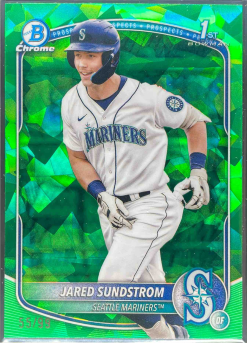 Jared Sundstrom 2025 Bowman Sapphire Edition #BCP-85 Chrome Prospects ...