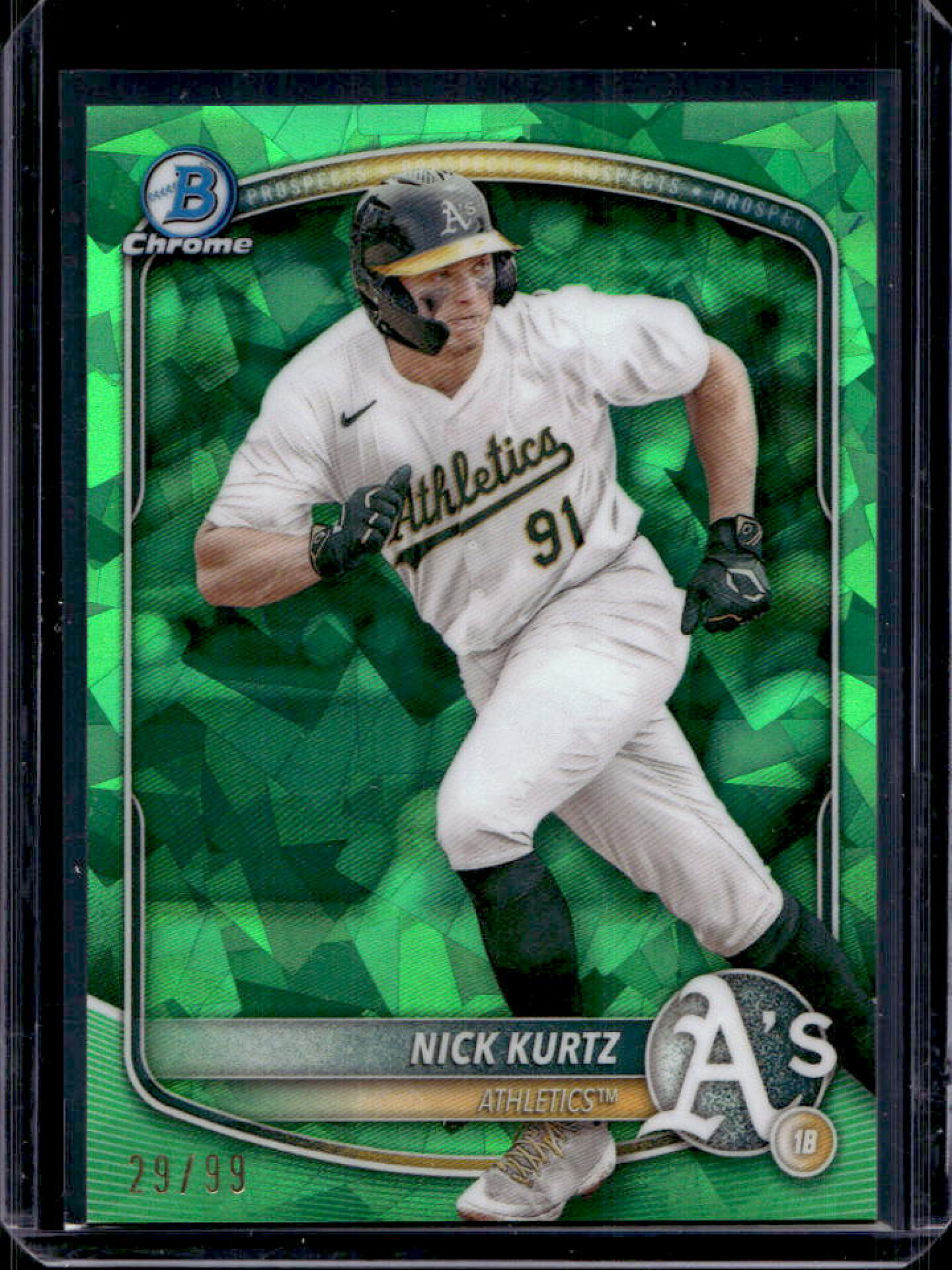 Nick Kurtz 2025 Bowman Sapphire Edition #BCP-114 Chrome Prospects - Green Refractor /99 Price ...