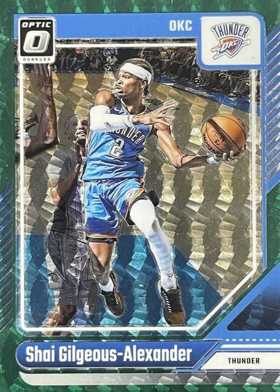 Shai Gilgeous-Alexander 2024 Optic #127 FOTL Green /14 Price Guide ...