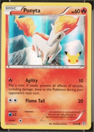 Ponyta 2016 XY: Generations #14/83 Promo (20th Anniversary) Price Guide ...
