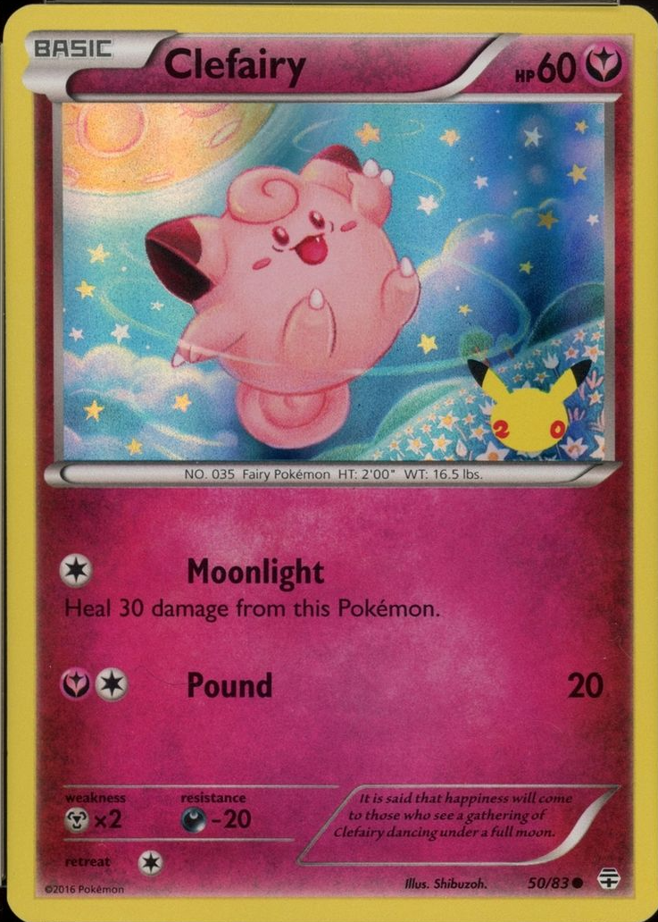 Clefairy 2016 XY: Generations #50/83 Promo (20th Anniversary) Price ...