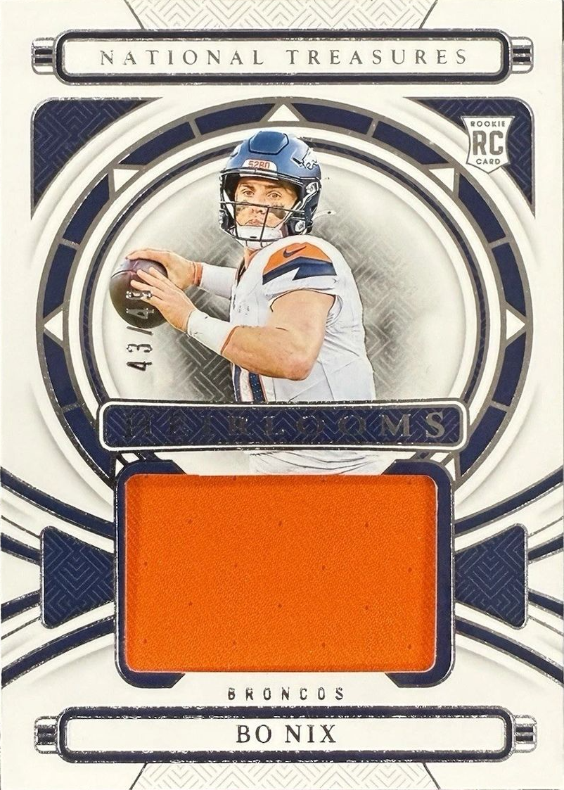 Bo Nix 2024 National Treasures #H-BNX Heirlooms /49 Price Guide ...