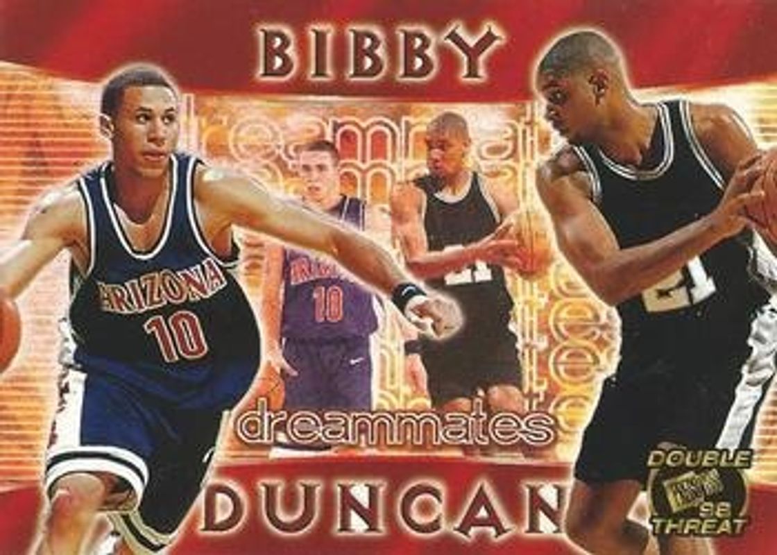 Mike Bibby / Tim Duncan 1998 Press Pass Double Threat #DM1 Dreammates ...