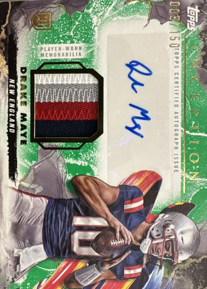 Drake Maye 2024 Topps Inception #PPA-DM Provenance Patch Autographs ...