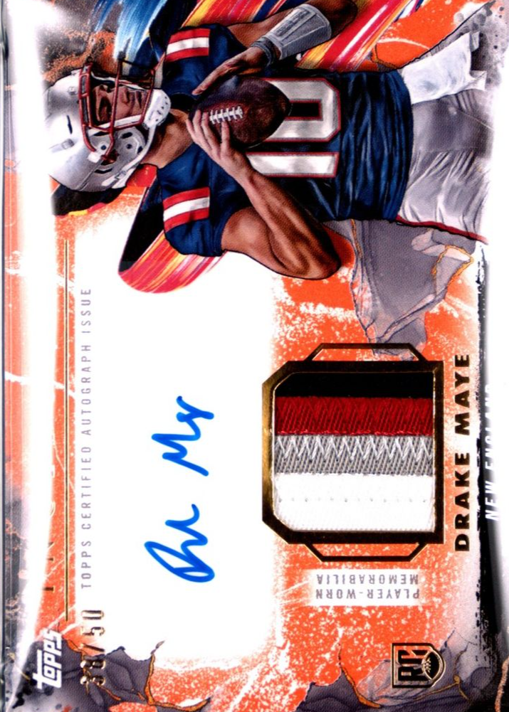 Drake Maye 2024 Topps Inception #PPA-DM Provenance Patch Autographs ...