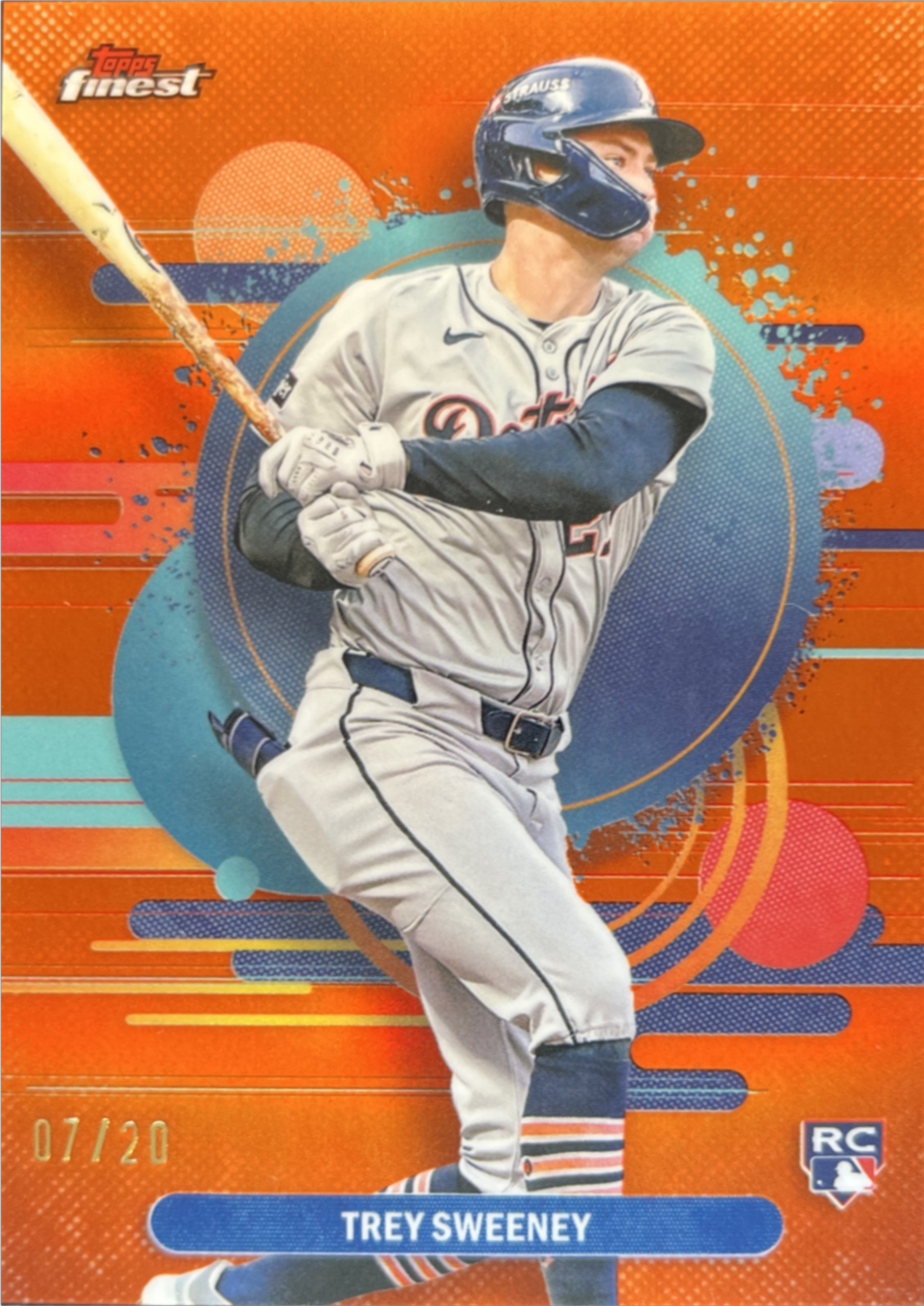 Trey Sweeney 2025 Topps Finest #132 Base Uncommon - Orange Refractor ...