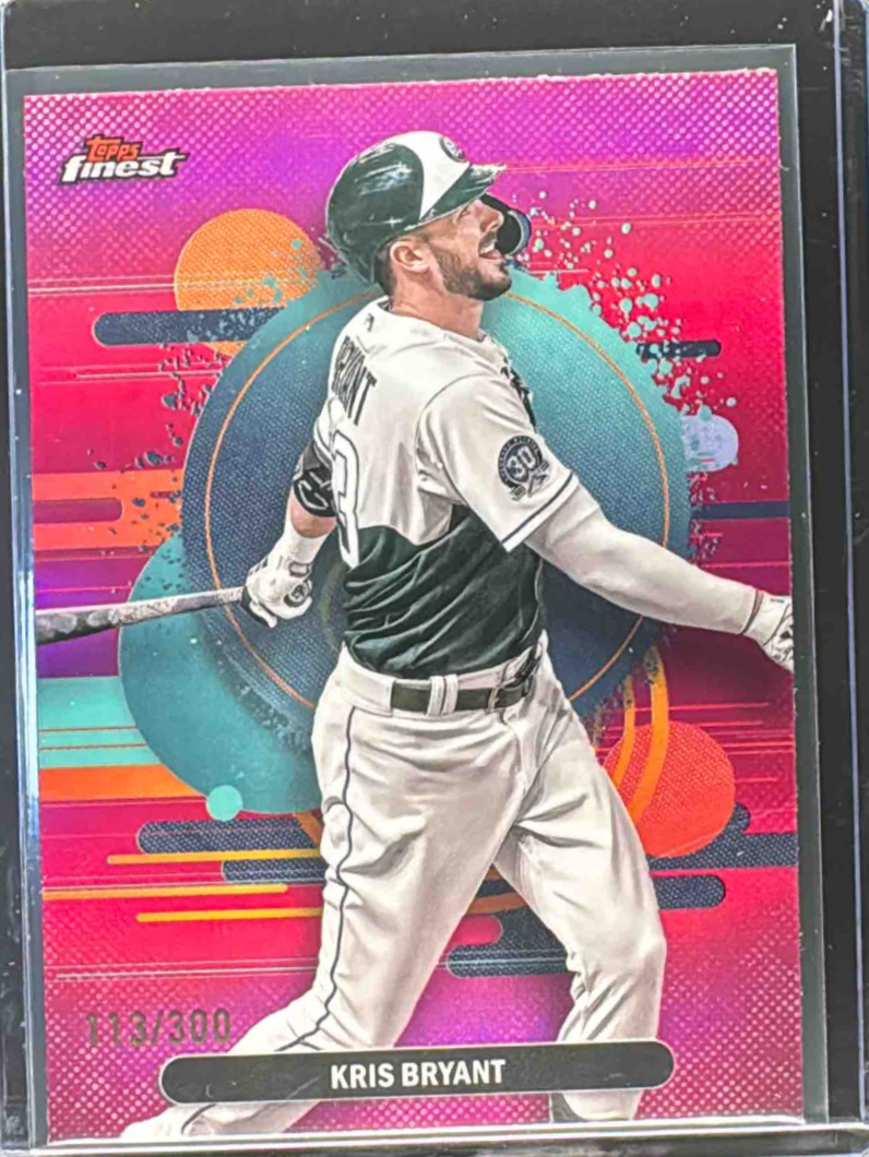 Kris Bryant 2025 Topps Finest #114 Base Uncommon - Magenta Refractor /300 Price Guide - Sports ...
