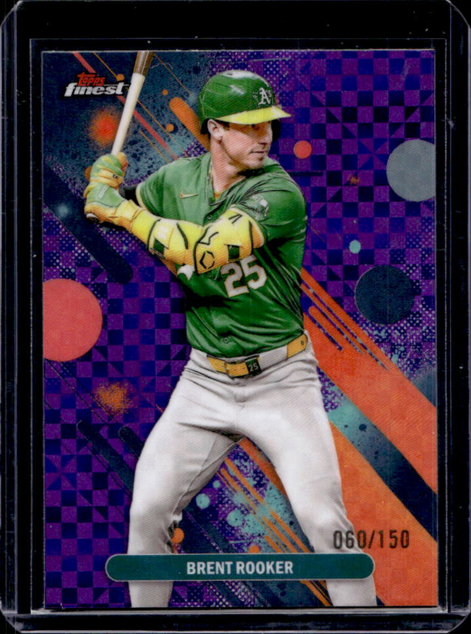 Brent Rooker 2025 Topps Finest #46 Base Common - Purple X-Fractor /150 ...