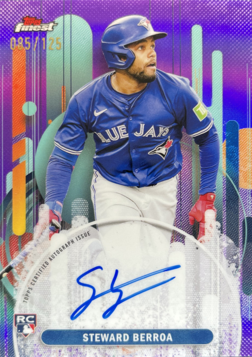 Steward Berroa 2025 Topps Finest #FA-SBE Finest Autographs - Purple Refractor /125 Price Guide ...