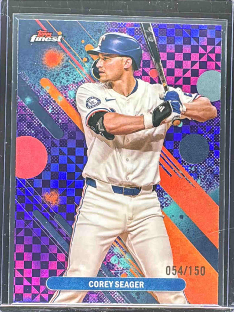 Corey Seager 2025 Topps Finest #49 Base Common - Purple X-Fractor /150 ...
