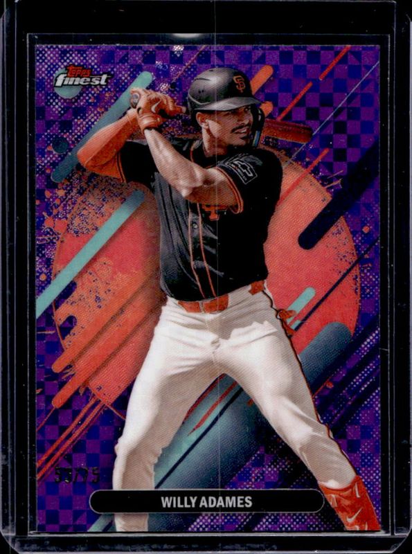 Willy Adames 2025 Topps Finest #257 Base Rare - Purple X-Fractor /75 ...