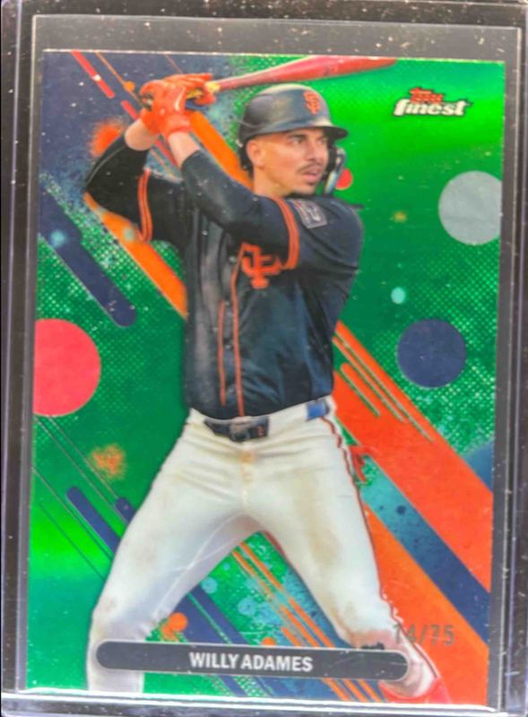Willy Adames 2025 Topps Finest #55 Base Common - Green Refractor /75 ...