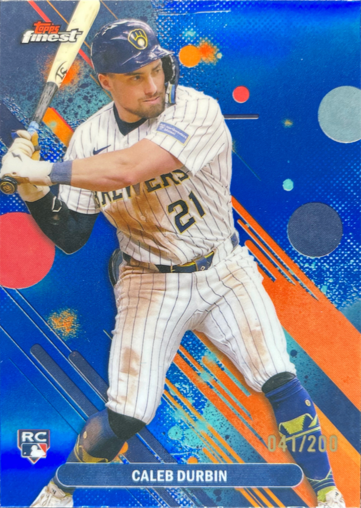 Caleb Durbin 2025 Topps Finest #80 Base Common - Blue Refractor /200 ...