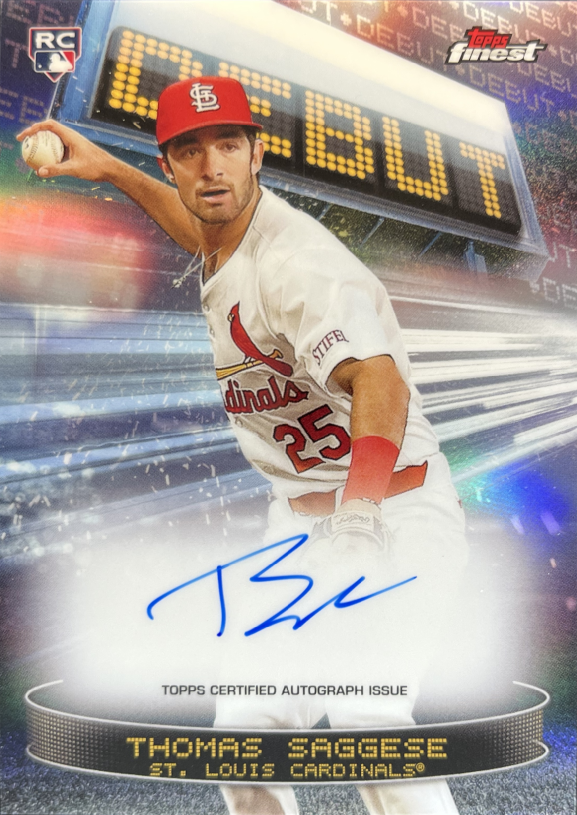 Thomas Saggese 2025 Topps Finest #DAV-TS Debut Autographs Price Guide ...