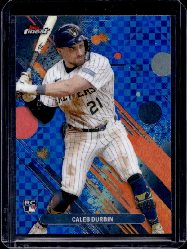 Caleb Durbin 2025 Topps Finest #80 Base Common - Blue X-Fractor /99 ...