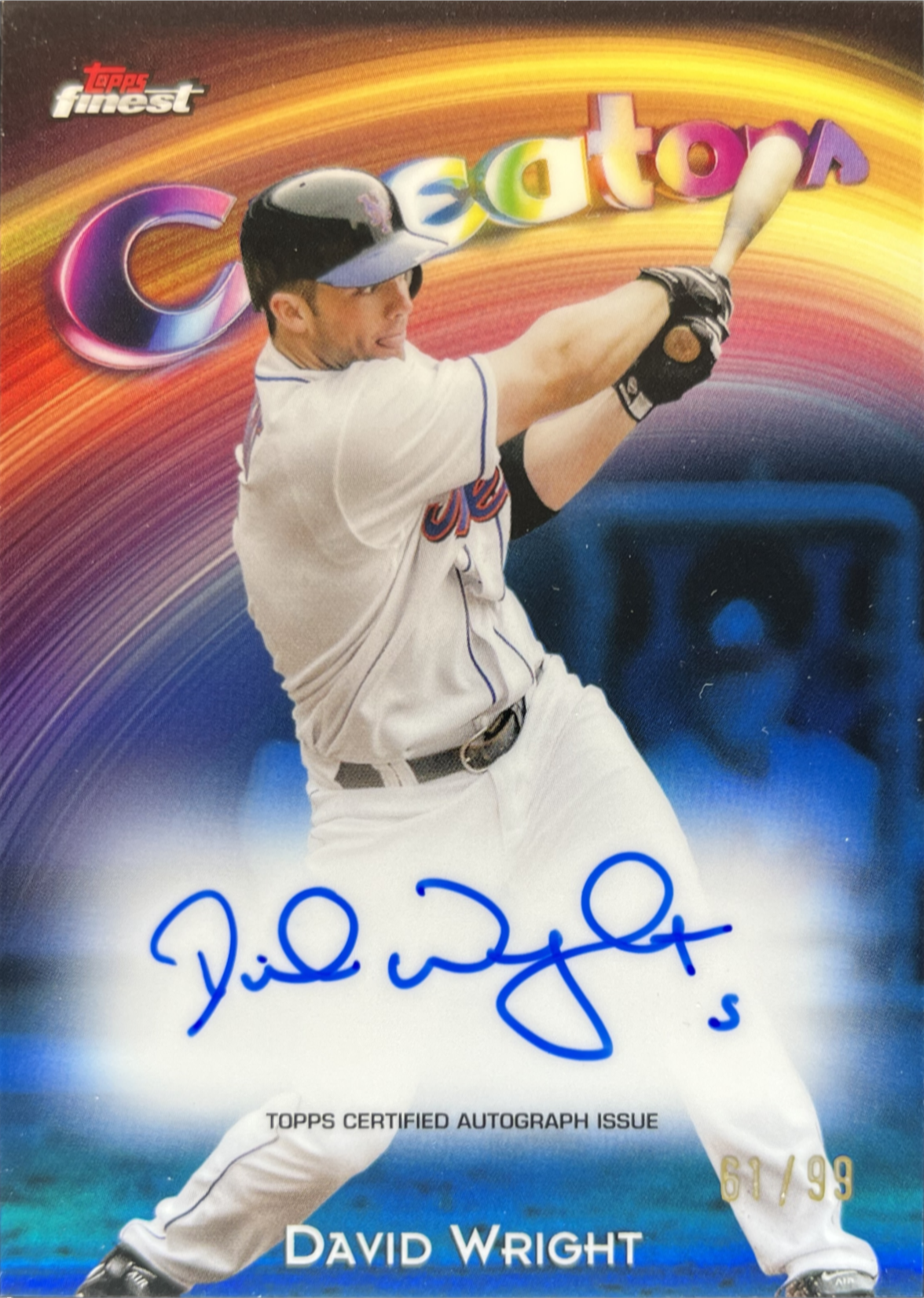 David Wright 2025 Topps Finest #CAV-DW Creators Autographs - Blue ...