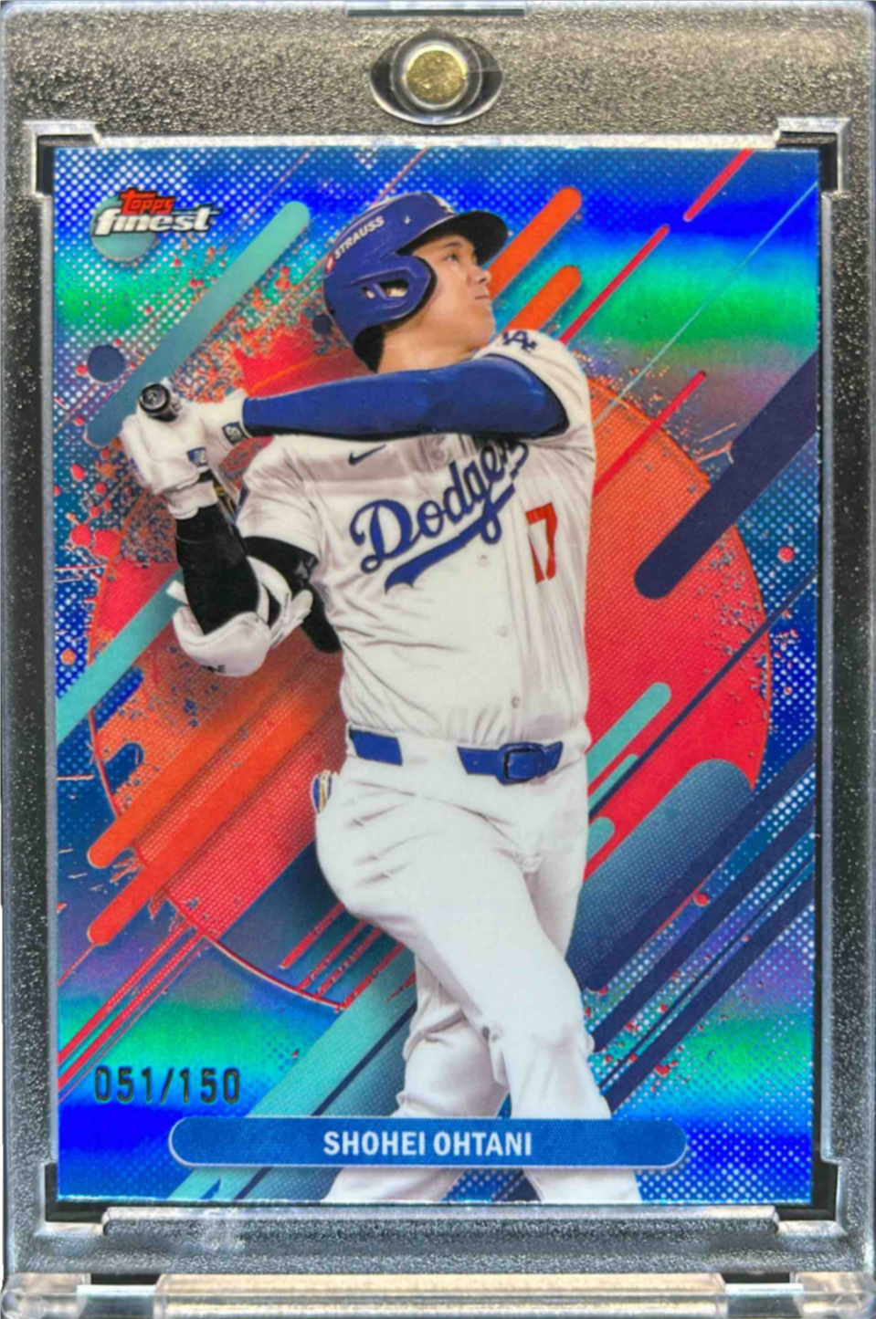 Shohei Ohtani 2025 Topps Finest #208 Base Rare - Sky Blue Refractor ...