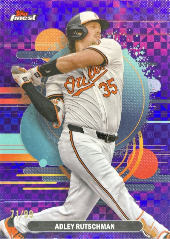 Adley Rutschman 2025 Topps Finest #137 Base Uncommon - Purple X-Fractor ...