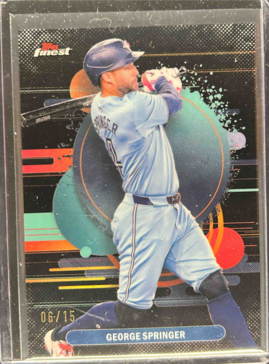 George Springer 2025 Topps Finest #141 Base Uncommon - Black Refractor ...