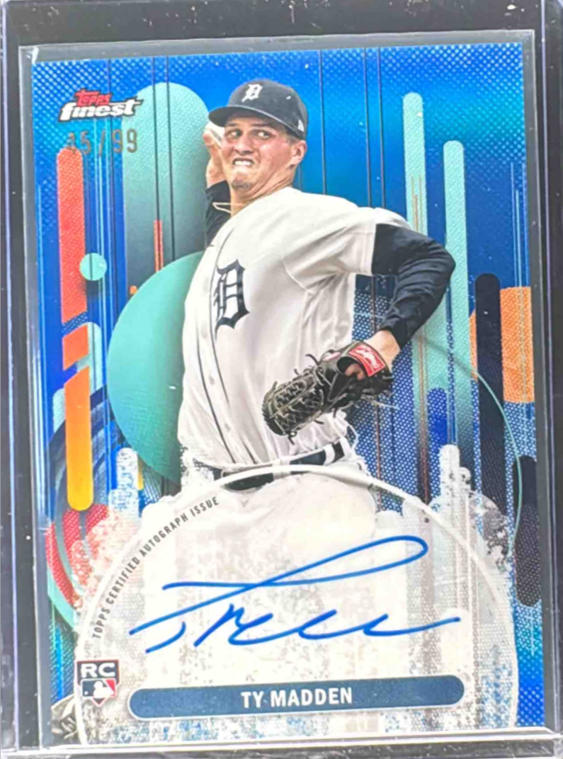 Ty Madden 2025 Topps Finest #FA-TM Finest Autographs - Blue Refractor ...