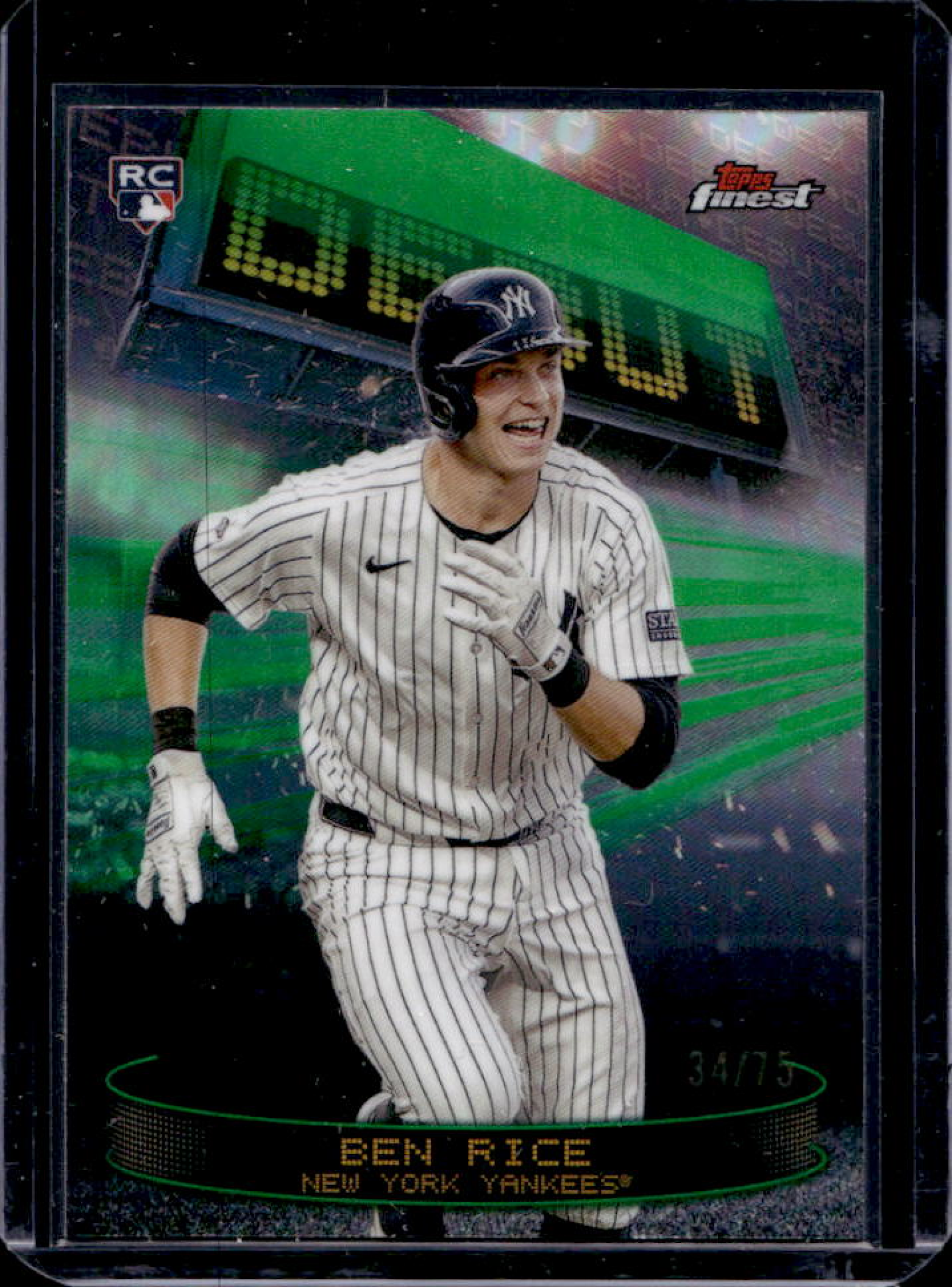 Ben Rice 2025 Topps Finest #D-8 Debut - Green Refractor /75 Price Guide ...