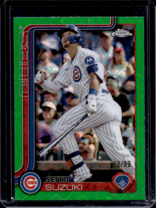 Seiya Suzuki 2025 Topps Chrome Logofractor Edition #210 Green Refractor /99 Price Guide - Sports ...