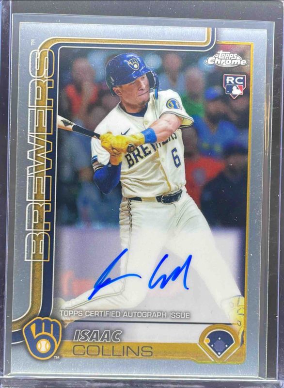 Isaac Collins 2025 Topps Chrome Logofractor Edition #RA-IC Rookie Autographs Price Guide ...