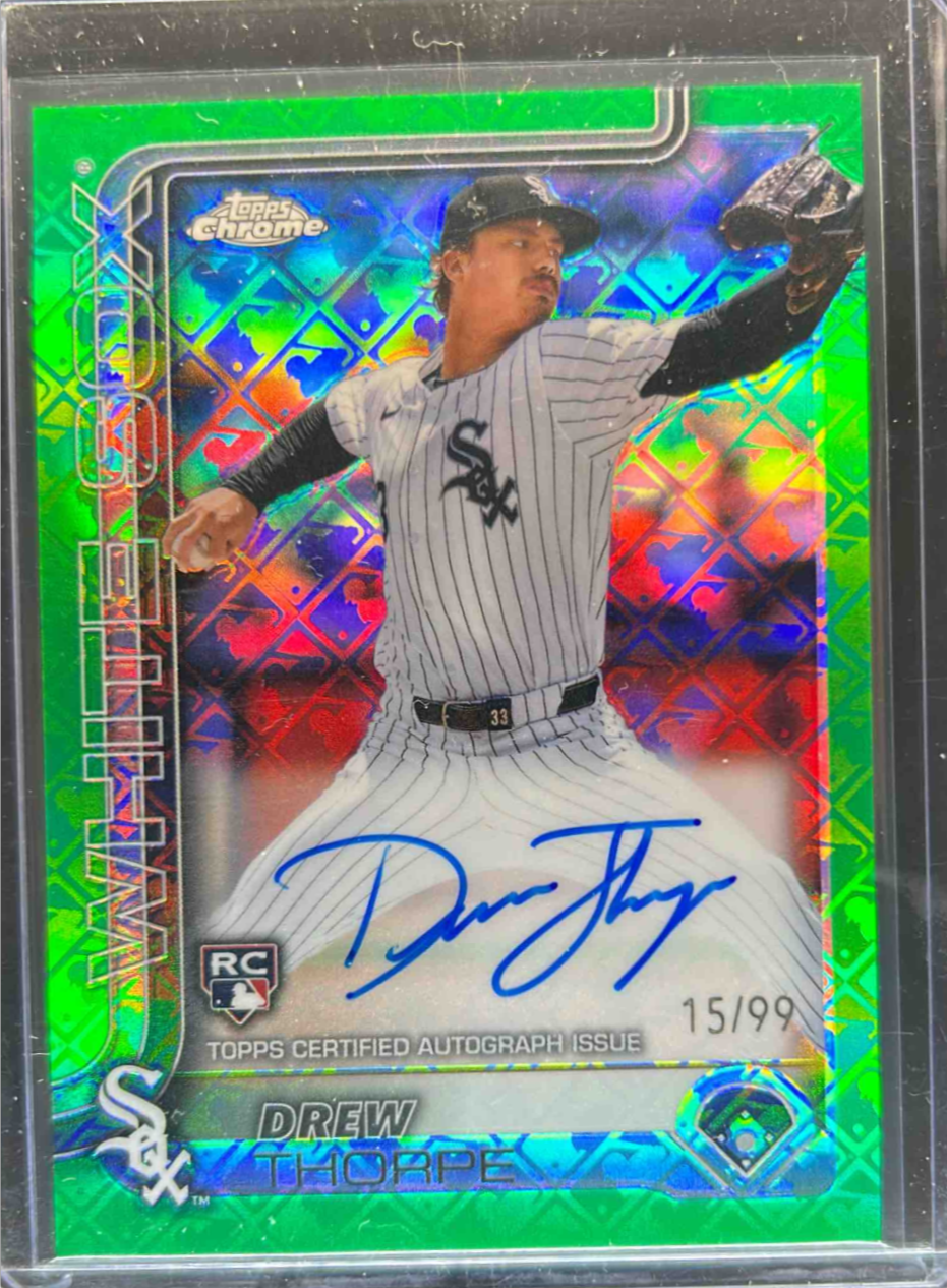 Drew Thorpe 2025 Topps Chrome Logofractor Edition #RA-DT Rookie Autographs - Green Refractor /99 ...