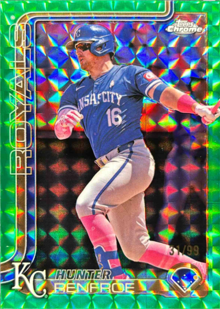Hunter Renfroe 2025 Topps Chrome #125 Green Geometric Refractor /99 ...
