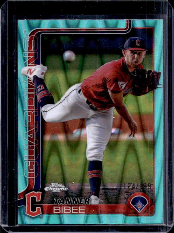 Tanner Bibee 2025 Topps Chrome #236 Aqua Lava Refractor /199 Price Guide - Sports Card Investor