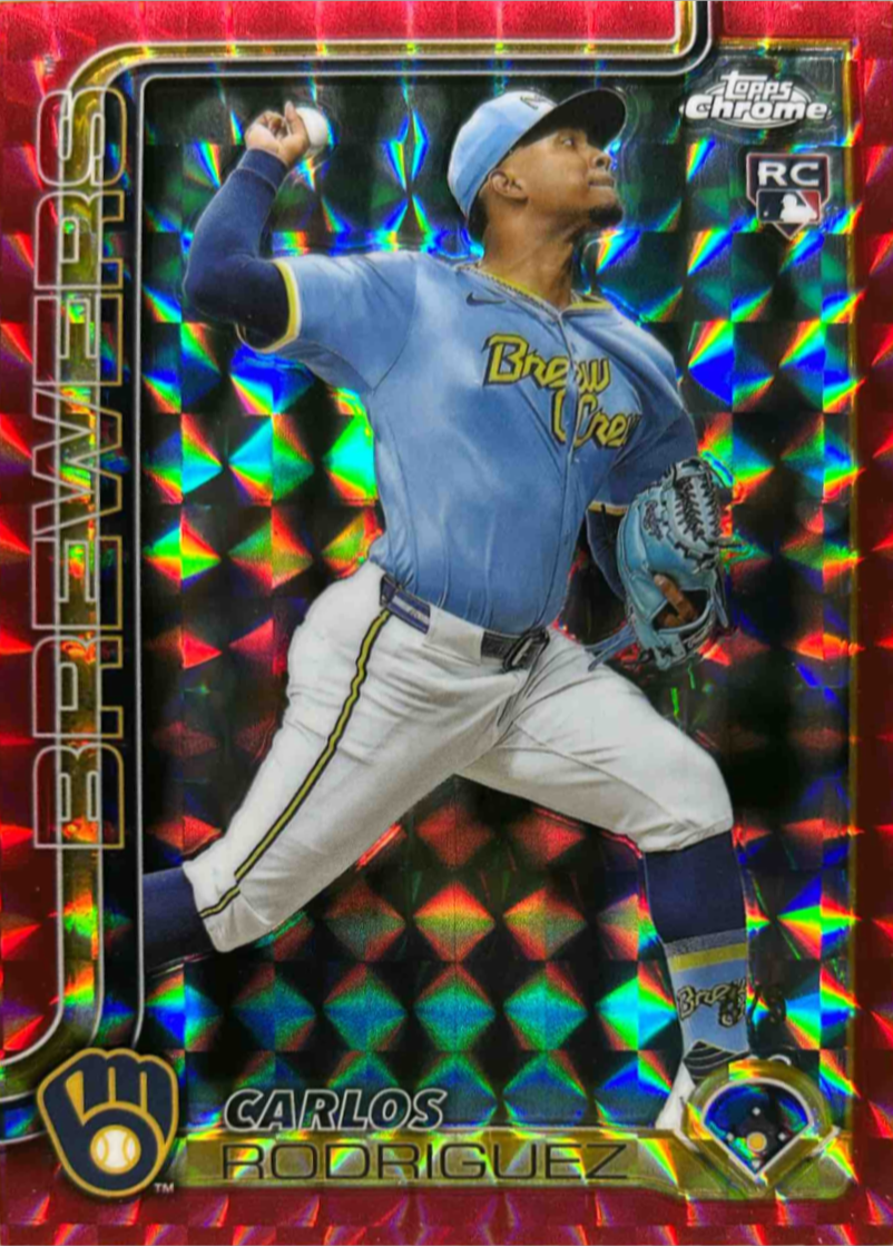 Carlos Rodriguez 2025 Topps Chrome #201 Red Geometric Refractor /5 ...