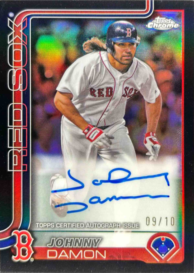 Johnny Damon 2025 Topps Chrome #CLA-JD Chrome Legends Autographs ...